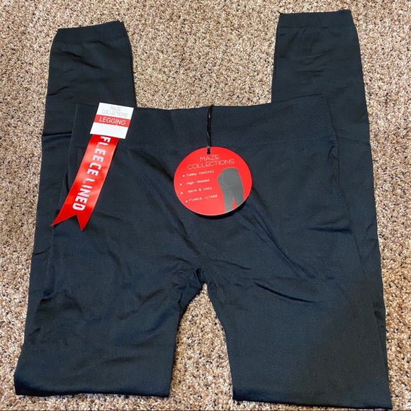 Maze Collection | Pants & Jumpsuits | Nwt Fleece Lined Leggings Black ...